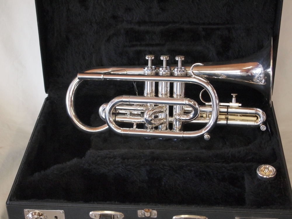 Cornet Sib Getzen Capri 580WT-S, Argenté, Pistons chromés, Trigger 1re ...