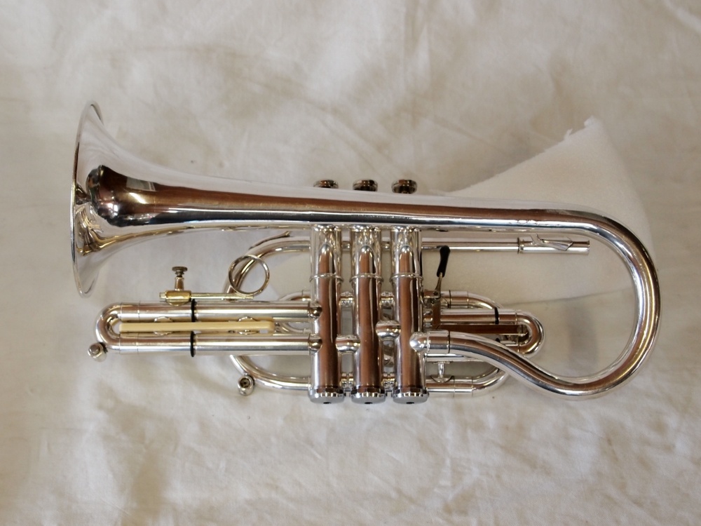 Cornet Sib Getzen Capri 580WT-S, Argenté, Pistons chromés, Trigger 1re ...