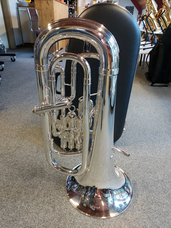 Euphonium Geneva Brass, Mentor, 4 pistons, argenté - Instrument d'occasion