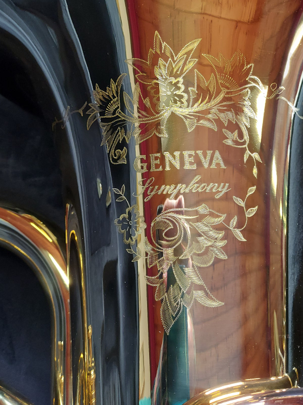 Basse Mib Geneva Brass, Symphony, 4 pistons compensés, laqué ...